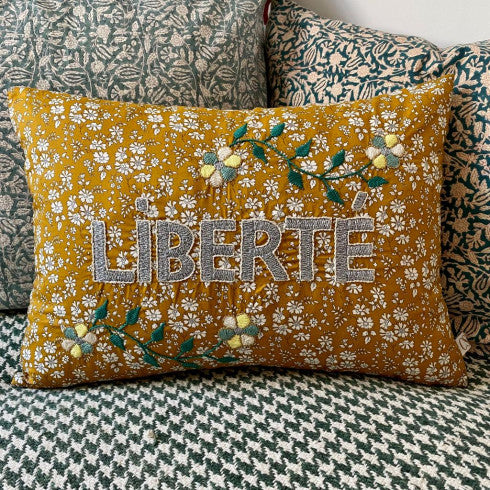 LIBERTE Embroidered Pillow - Homekin